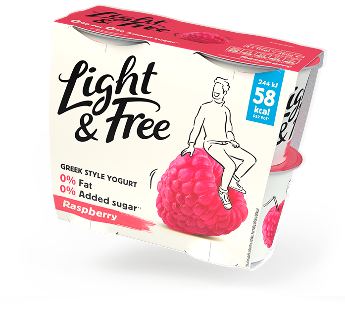 Greek Style Raspberry Yogurt | Light* & Free